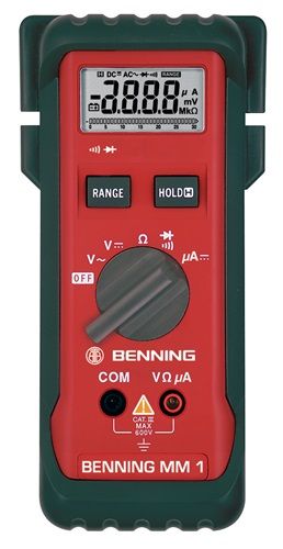 BENNING Multimeter MM 1 0,1 mV-600 V AC,0,1 mV-600 V DC RMS