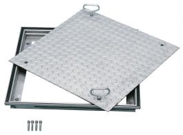 Zarges Stahl-Schachtabdeckung, verzinkt, mit Deckelplatte aus ...